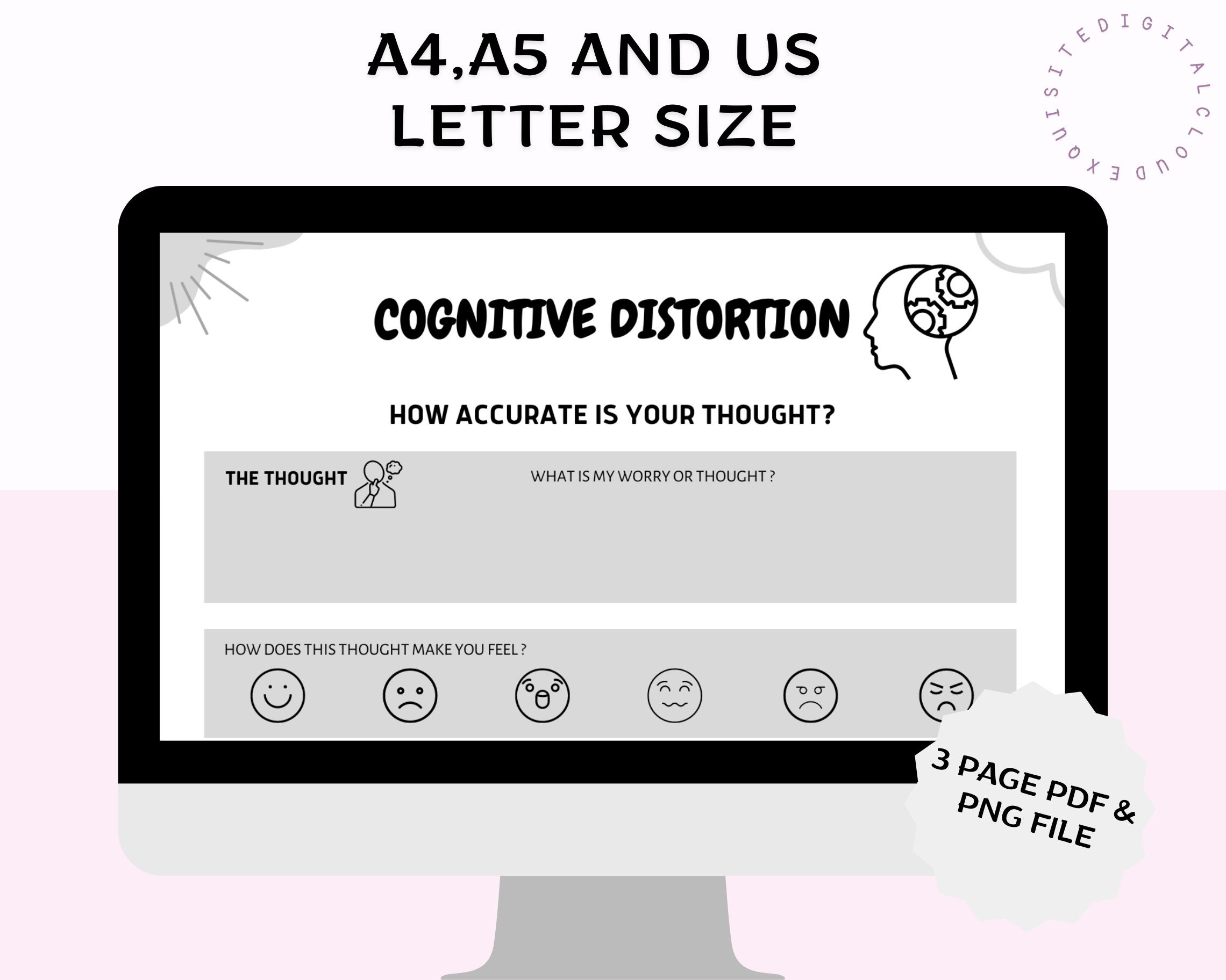 Cognitive Distortions Worksheet, Cognitive Distortions Cards, Cognitive ...