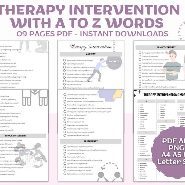 Therapy Goals Cheat Sheet - Etsy