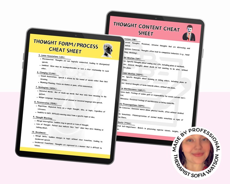 Mental Status Exam Cheat Sheets: Therapist Tools (PDF & PNG) - Etsy