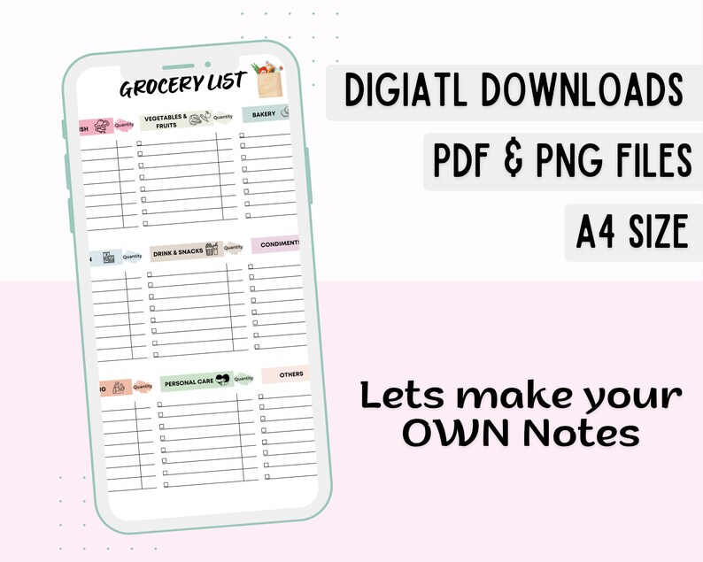 Fillable Grocery List Printable Template Editable Grocery Checklist ... Fillable Grocery List Printable Template Editable Grocery Checklist ...