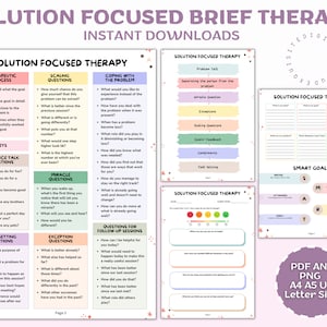 Solution Focused Therapy Questions Cheat Sheet Sfbt Worksheets Solution ...