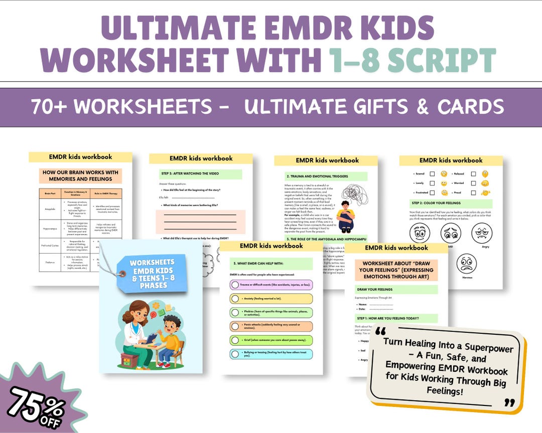 EMDR Workbook for Kids, EMDR Therapy, EMDR Cognitions, Trauma Therapy ...