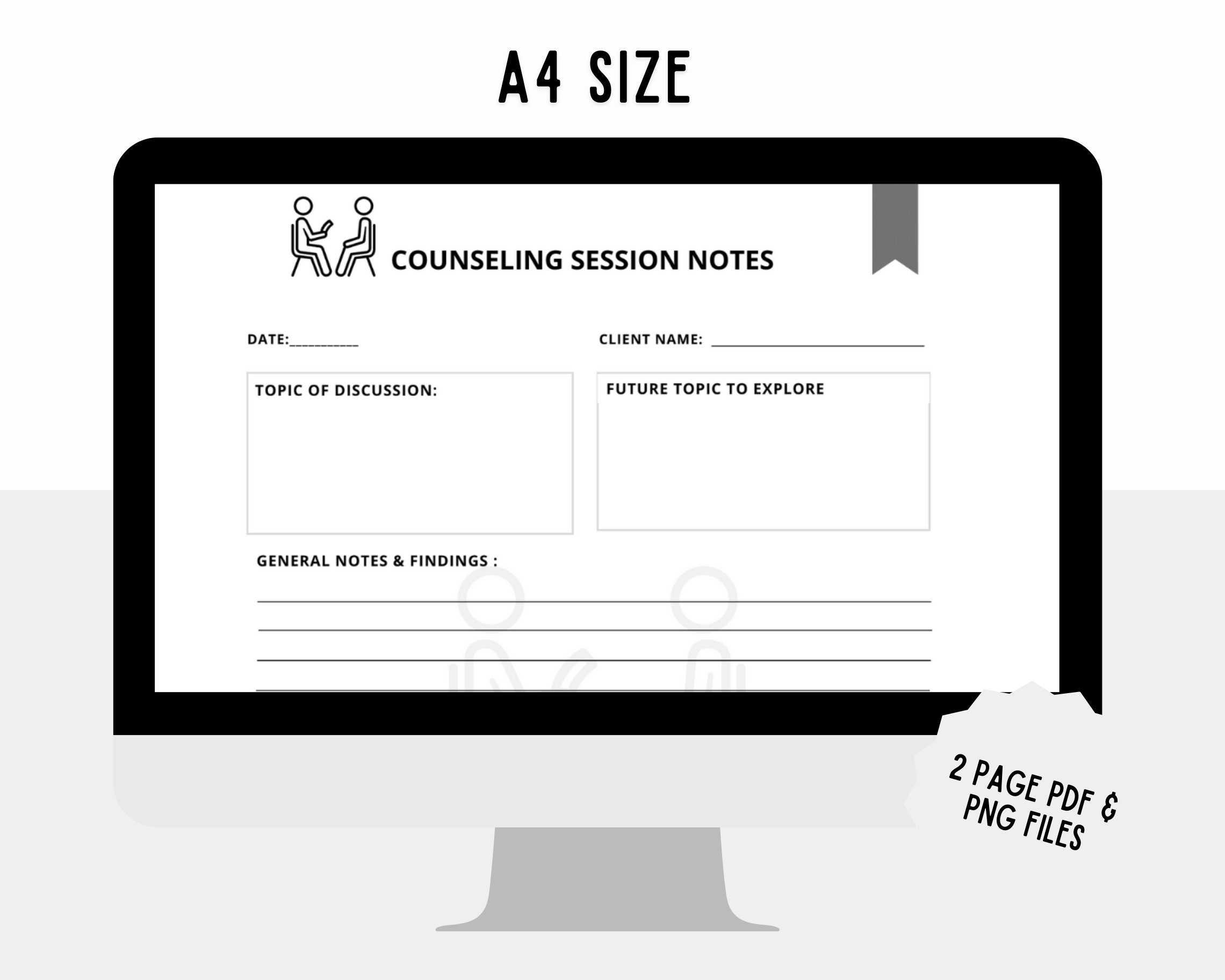 Counseling Session Form for Therapist Counseling Session Notes Client ...