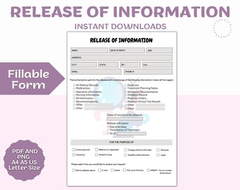 Release of Information Forms - Etsy