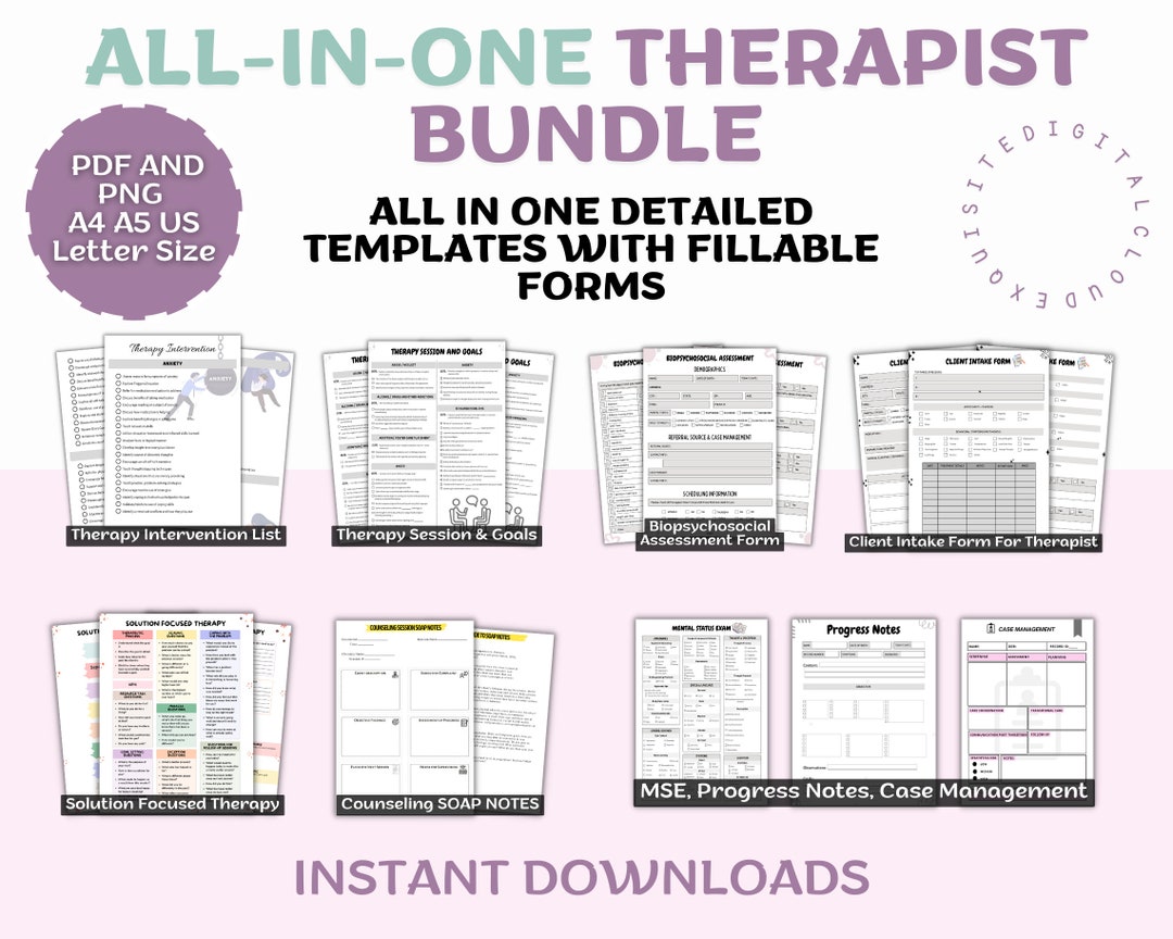 Psychotherapy Documentation Bundle - Psychotherapy Progress Note Form ...