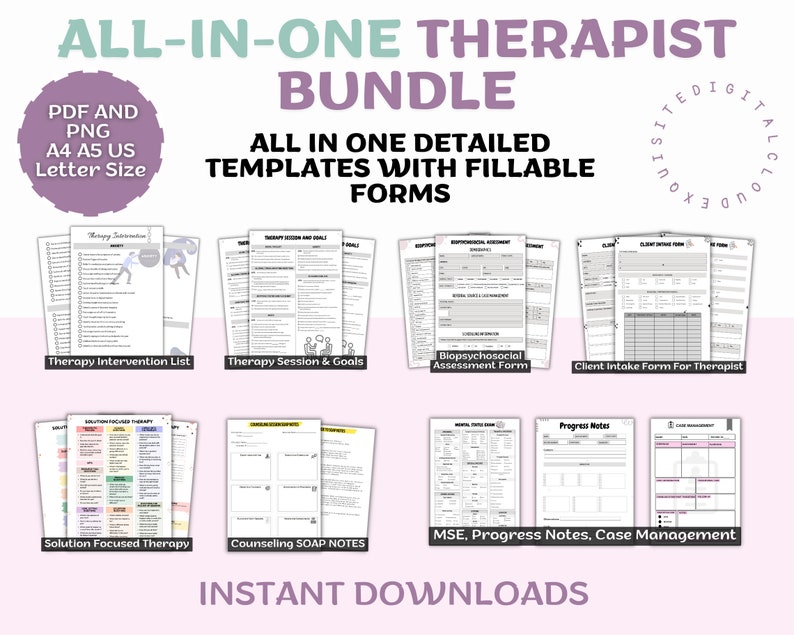 Psychotherapy Documentation Bundle - Psychotherapy Progress Note Form ...