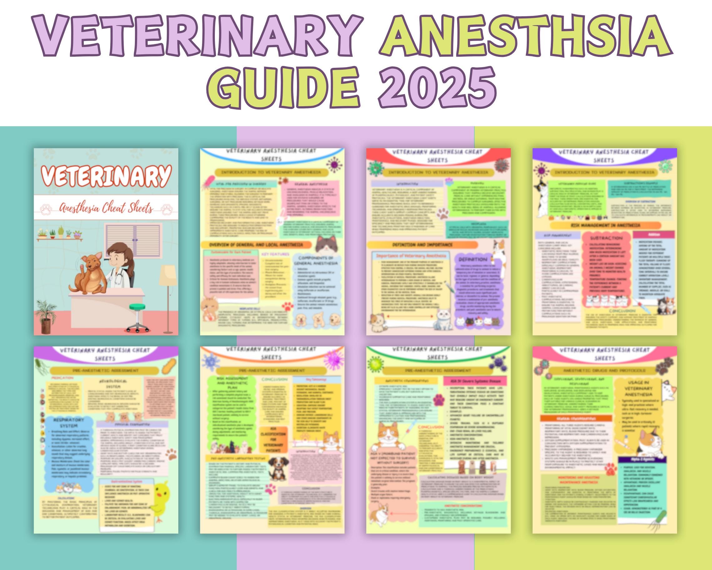Vet Tech Study Guide Bundle: Veterinary Notes, Vet Med Student (digital ...