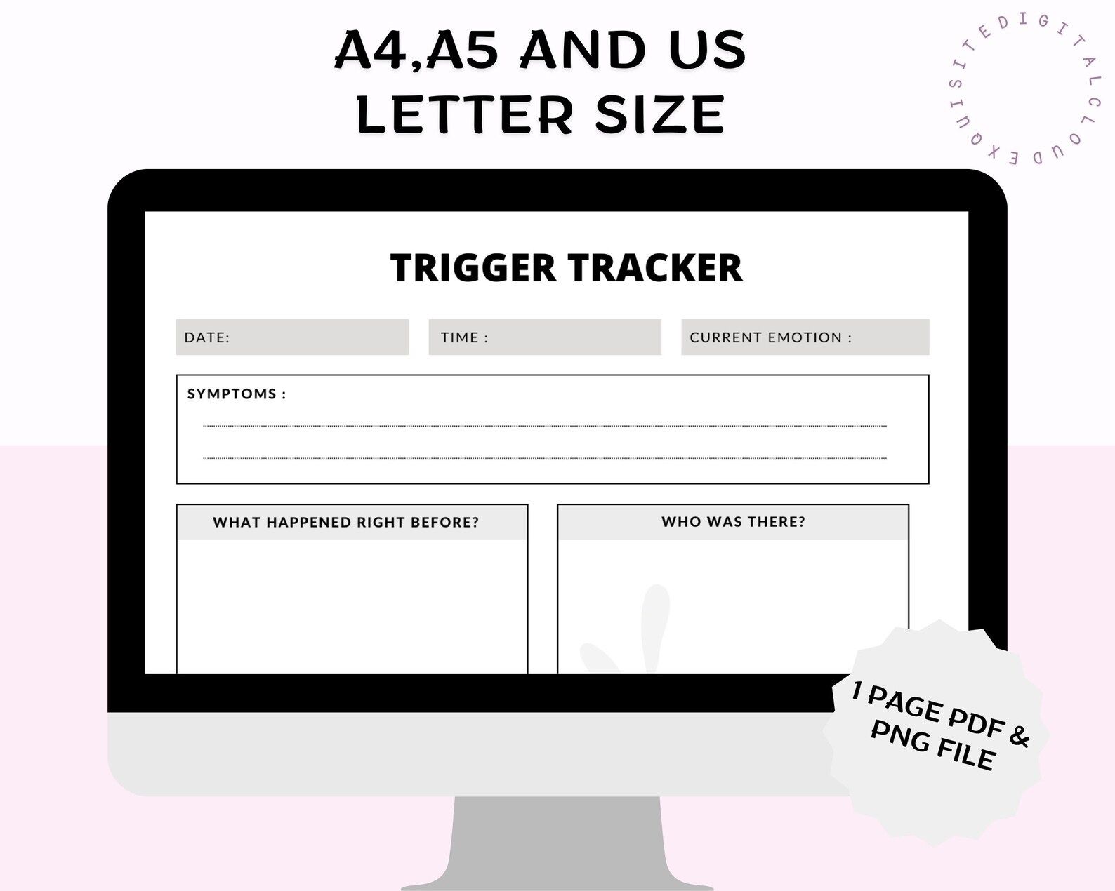 Trigger Tracker Template Instant Downloads, Track Responses to Triggers ...