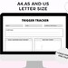 Trigger Tracker Template Instant Downloads, Track Responses to Triggers ...