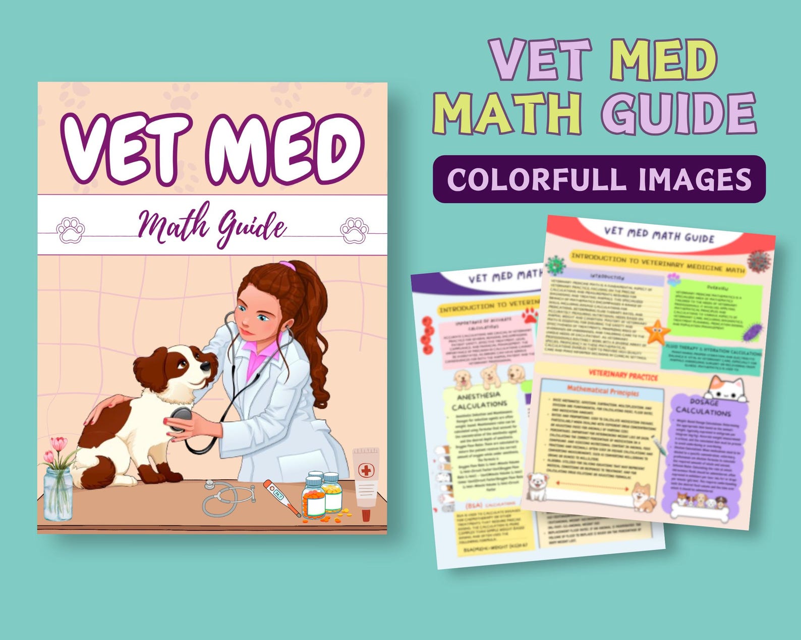Vet Med Math Guide: Veterinary Calculations Cheat Sheets (digital ...