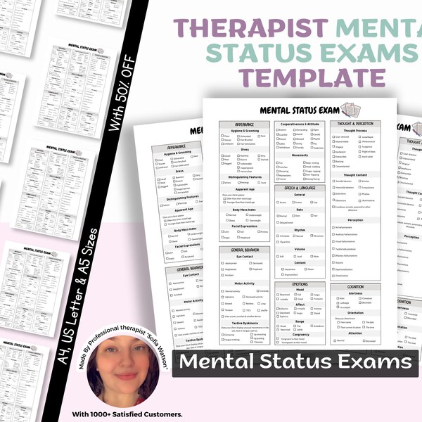 Mental Status Exam Cheat Sheet - Etsy