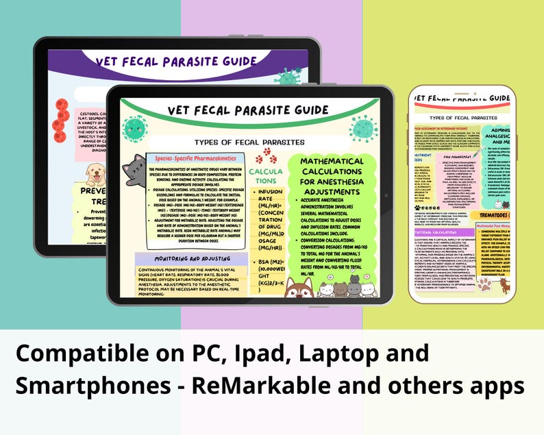 Veterinary Fecal Parasite Guide: Vet Tech Notes (digital Download) - Etsy