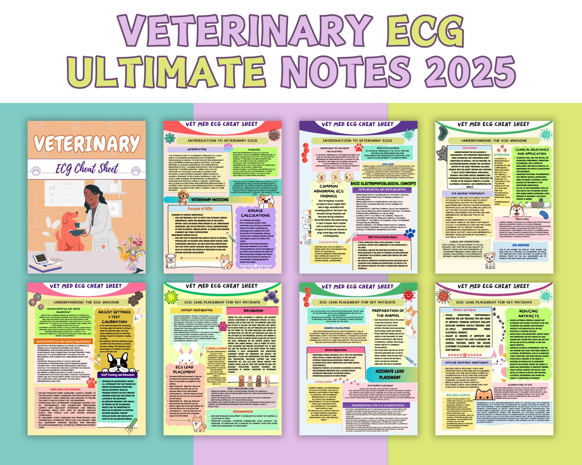 Vet Tech Study Guide Bundle: Veterinary Notes, Vet Med Student (digital ...