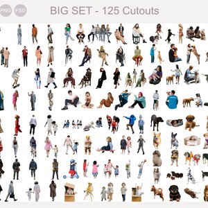 125 BIG SET Cutout Photoshop People Png Psd Male, Female, Kids, Dogs ...