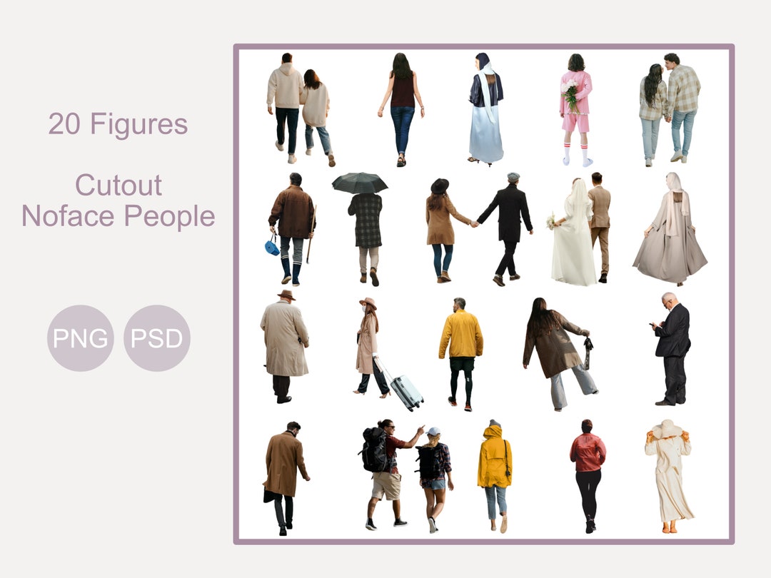 Cutout Realistic No Face People Version 3 20 Pack Photoshop People From ...