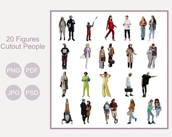 Cutout Realistic Noface People Version 1 20 Pack Photoshop - Etsy