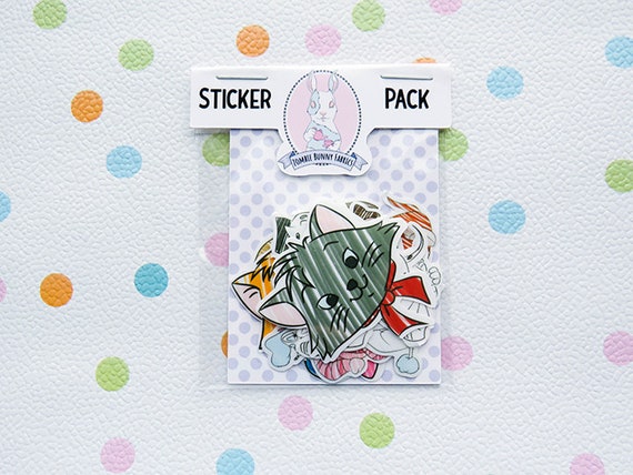 Sticker Pack Disney Doodle Animals cats and Dogs | Etsy