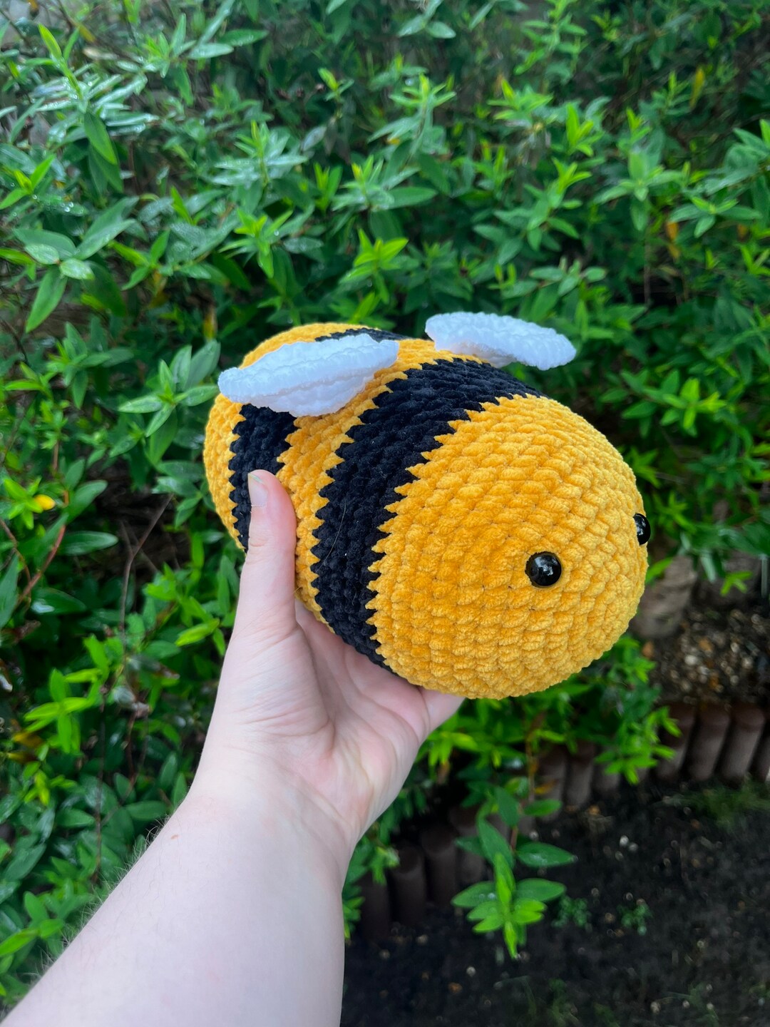 Crocheted Chubby Bee Plush - Etsy UK