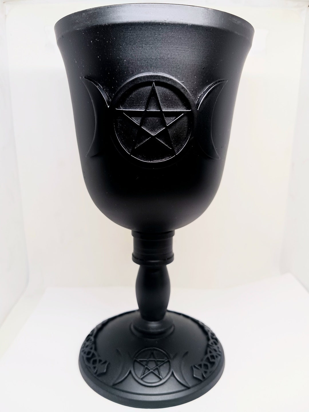Cast Iron Triple Moon With Pentagram Altar Chalice - Etsy