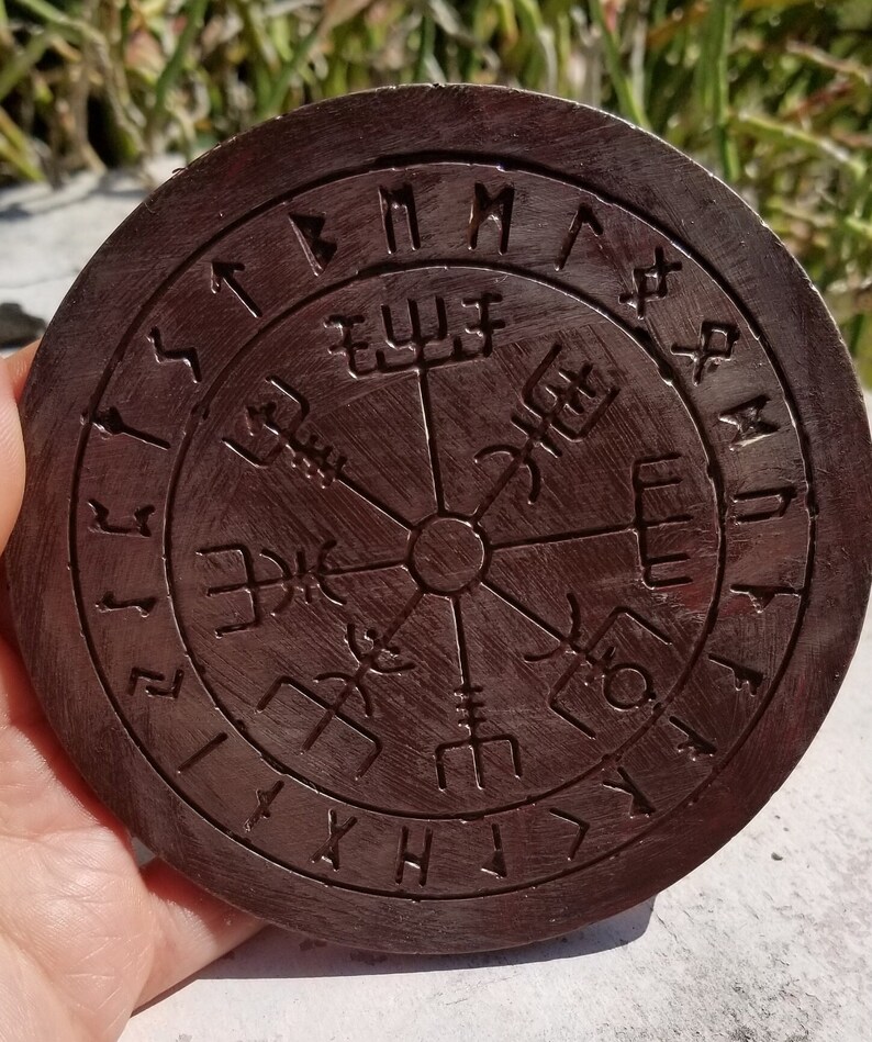Ceramic Vegvisir the Runic Viking Compass Set of 2 | Etsy