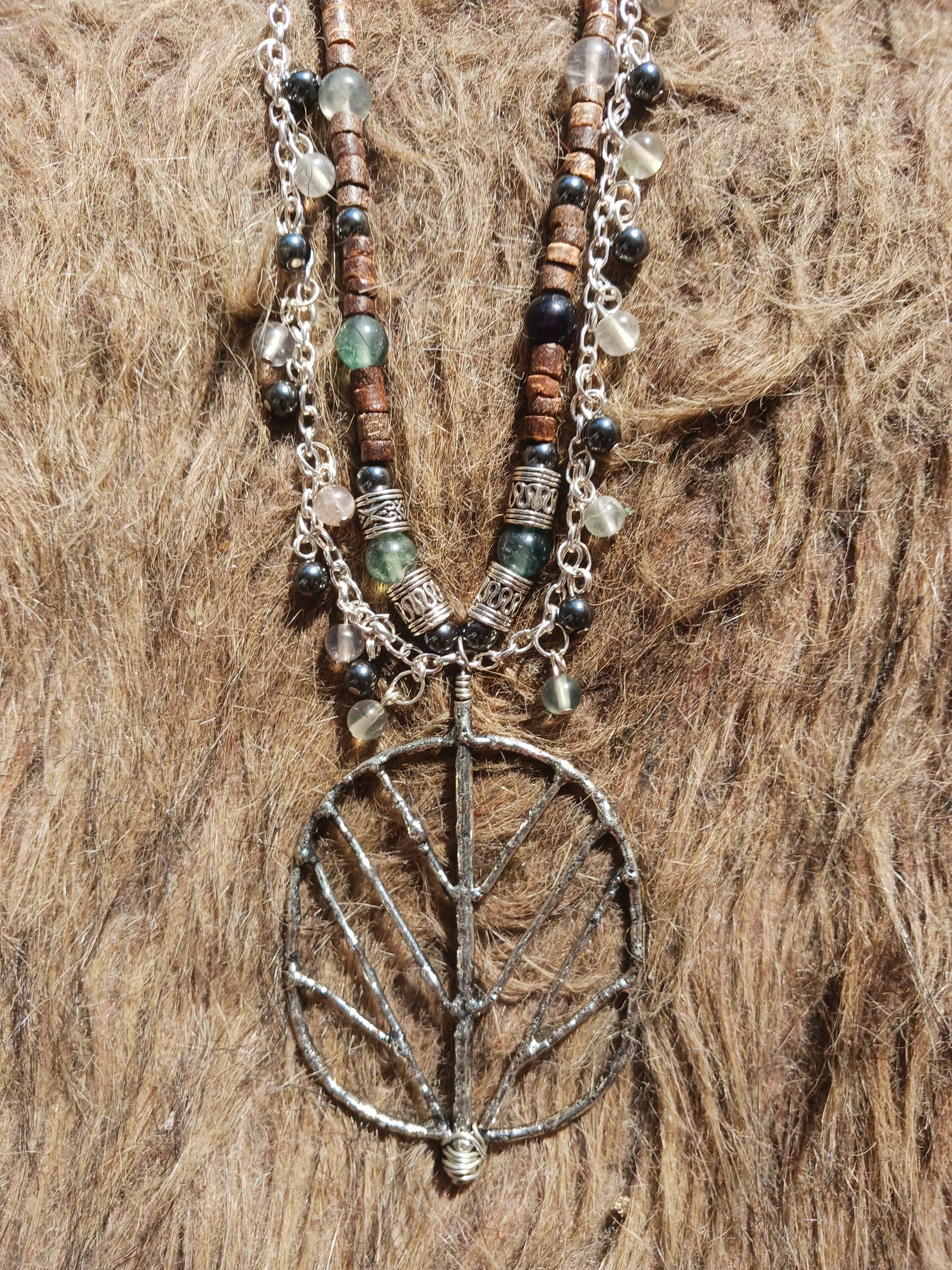 Norse Elder Futhark Rune Necklace With Fluorite Hematite and - Etsy