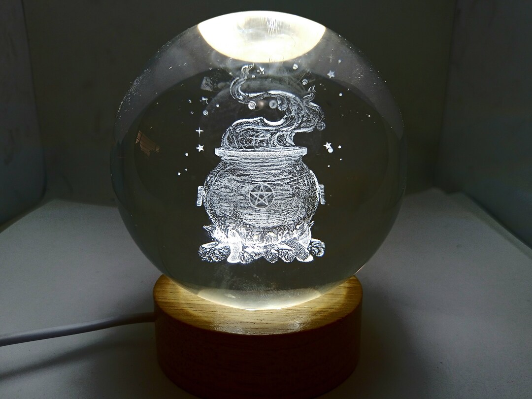 Large Size Cauldron 3D Glass Globe - Etsy