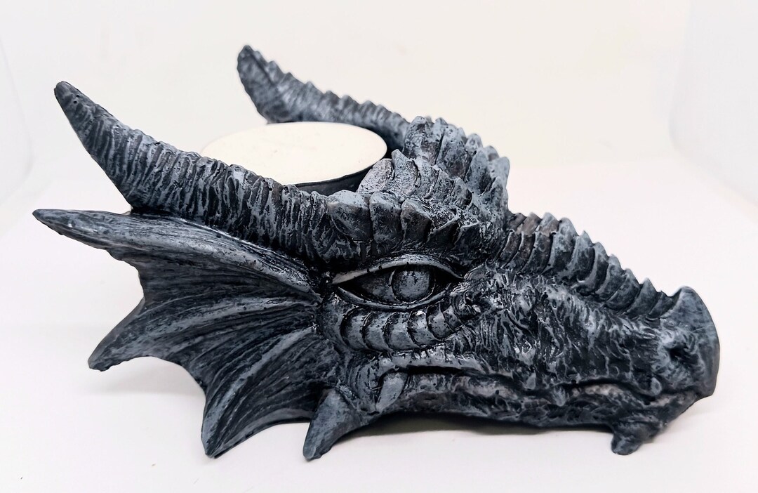 Resin Dragon Head Tea Light Altar Candle Holder - Etsy