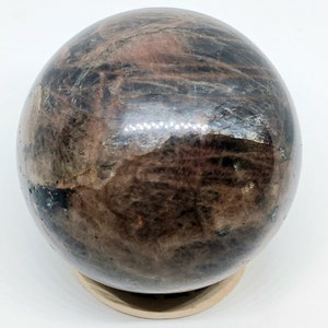 440g Black Moonstone Crystal Sphere - Etsy
