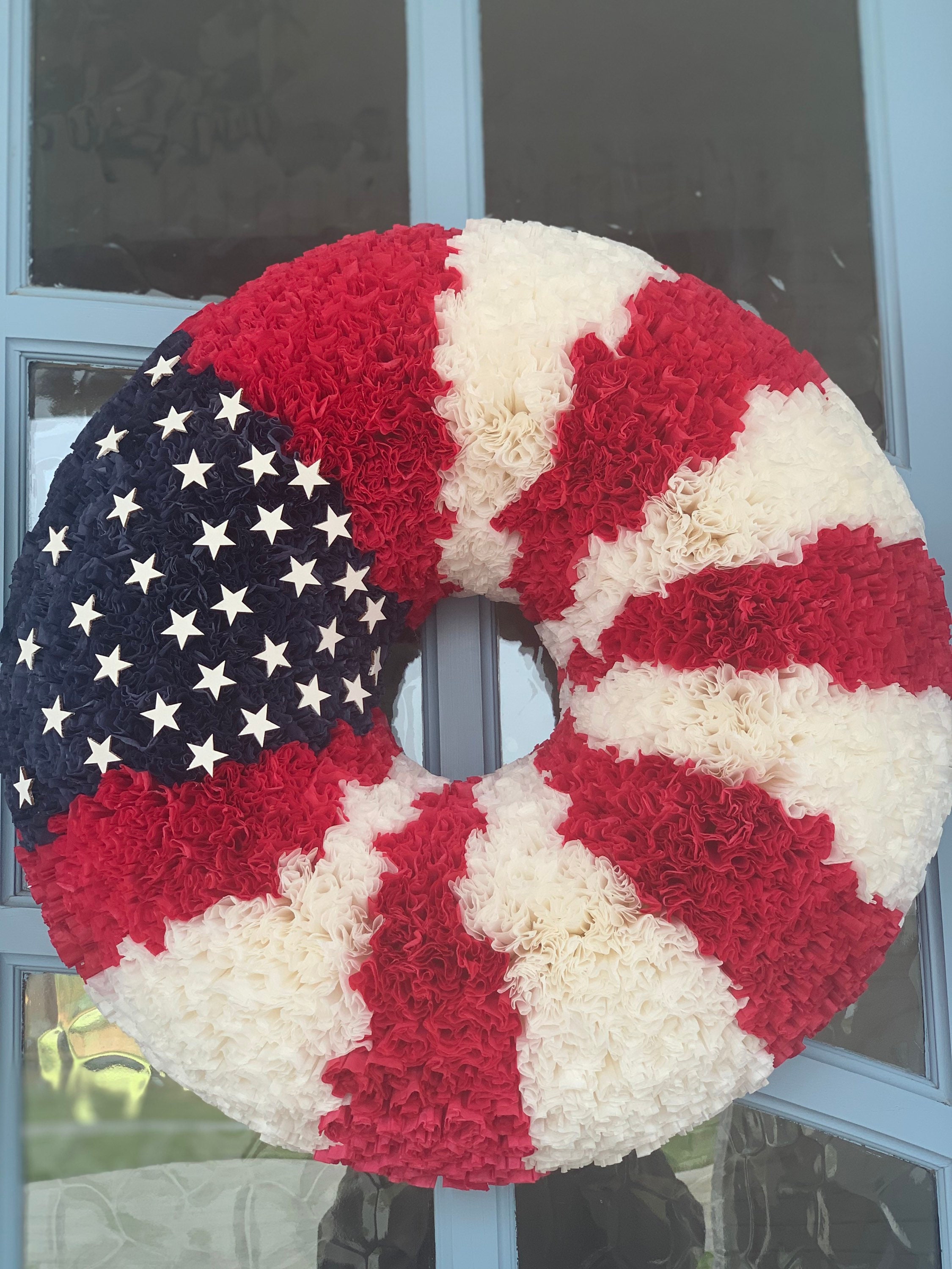 American Flag Wreath - Etsy
