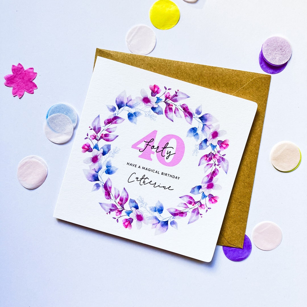 Personalised 40th Birthday Card Have a Magical Birthday, Personalised ...
