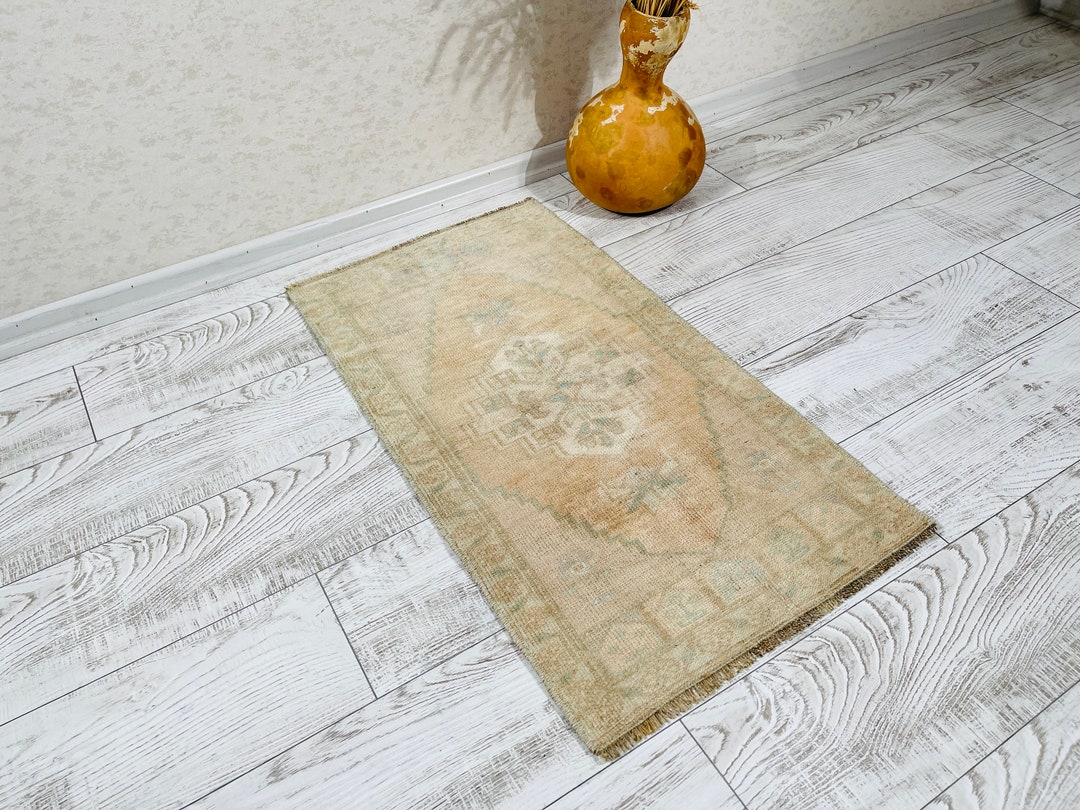 1'7x3'2 Vintage Small Rug, Vintage Small Rug, 2x3 Green Small Rug ...