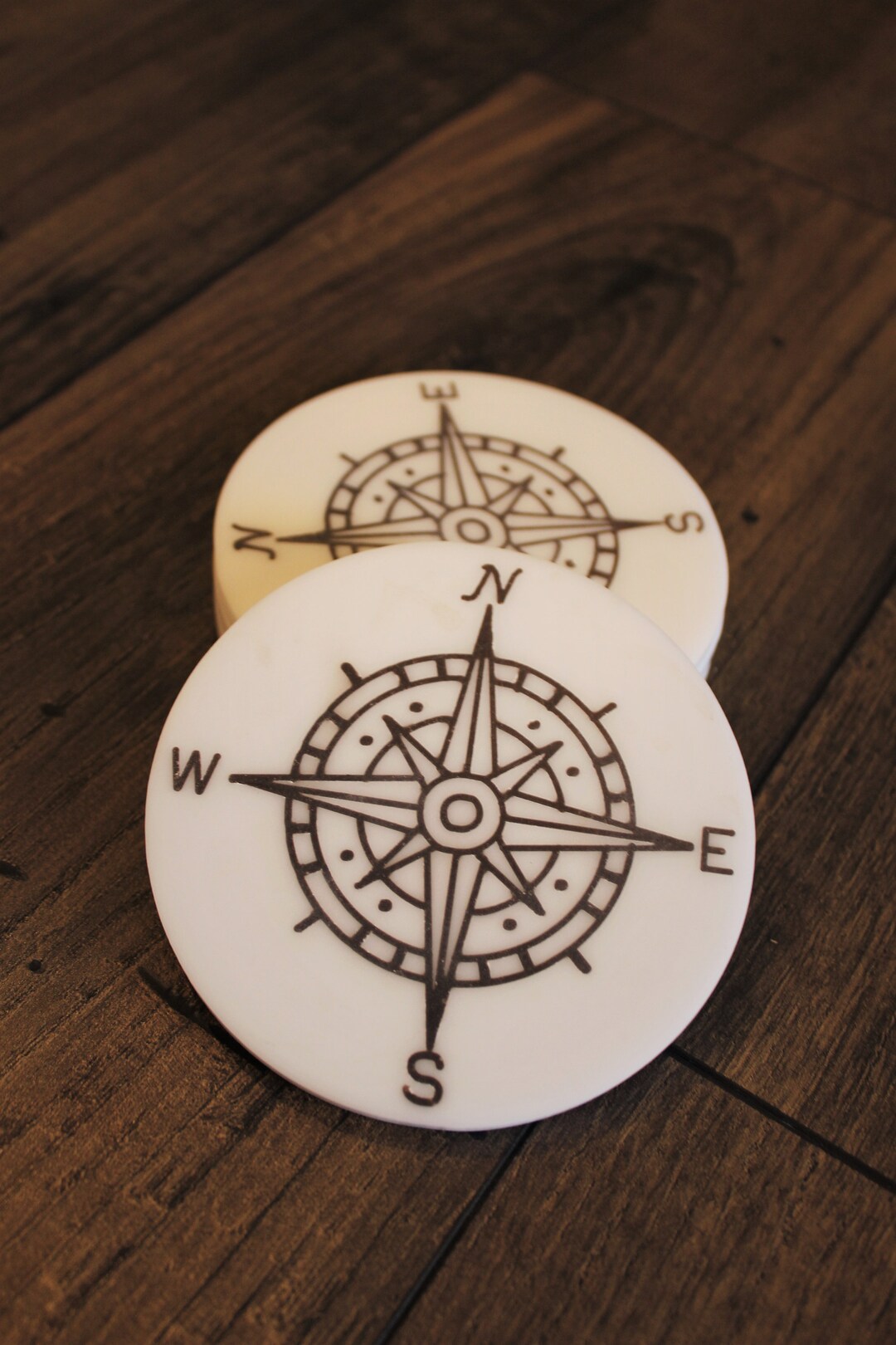 Nautical Coasters With a Compass Rose Theme - Etsy
