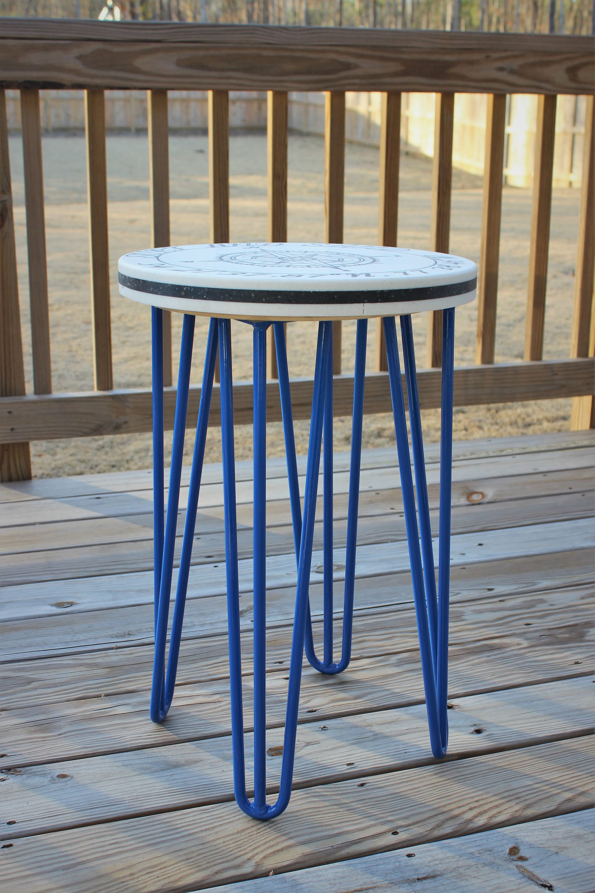 Custom Made Compass Rose End Table for Inside or Outdoors - Etsy