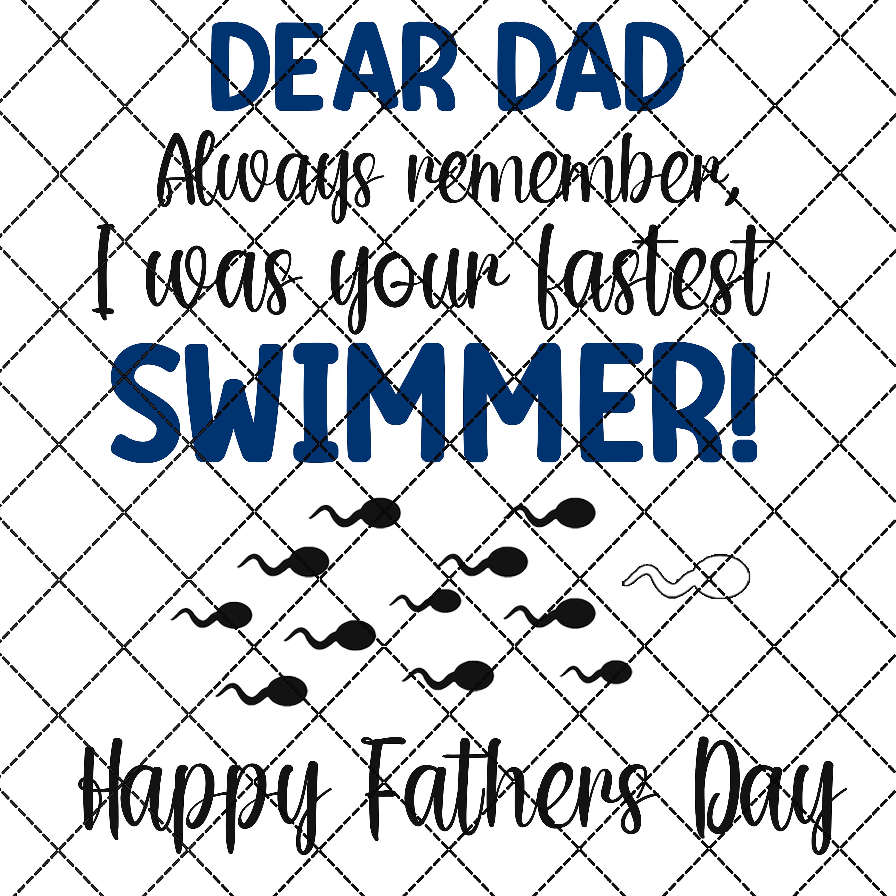 Fathers Day Fastest Swimmer Koozie Sublimation Digital Design - INSTANT ...
