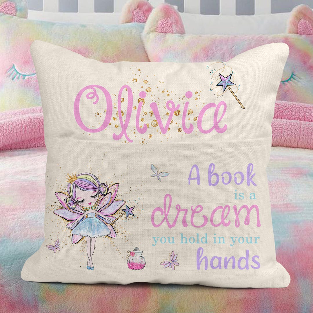 Fairy Princess Book Pocket Pillow Cushion Digital Sublimation Design ...