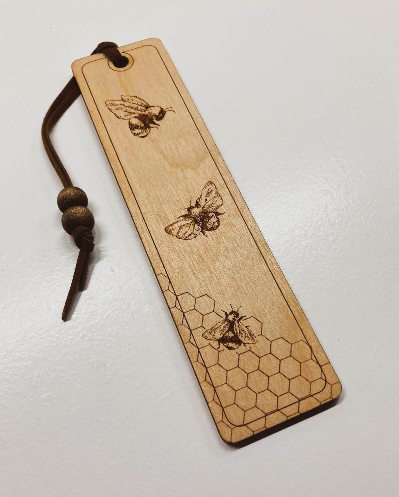 Nature Themed Honeycomb Wooden Bookmark With Tassel - Etsy