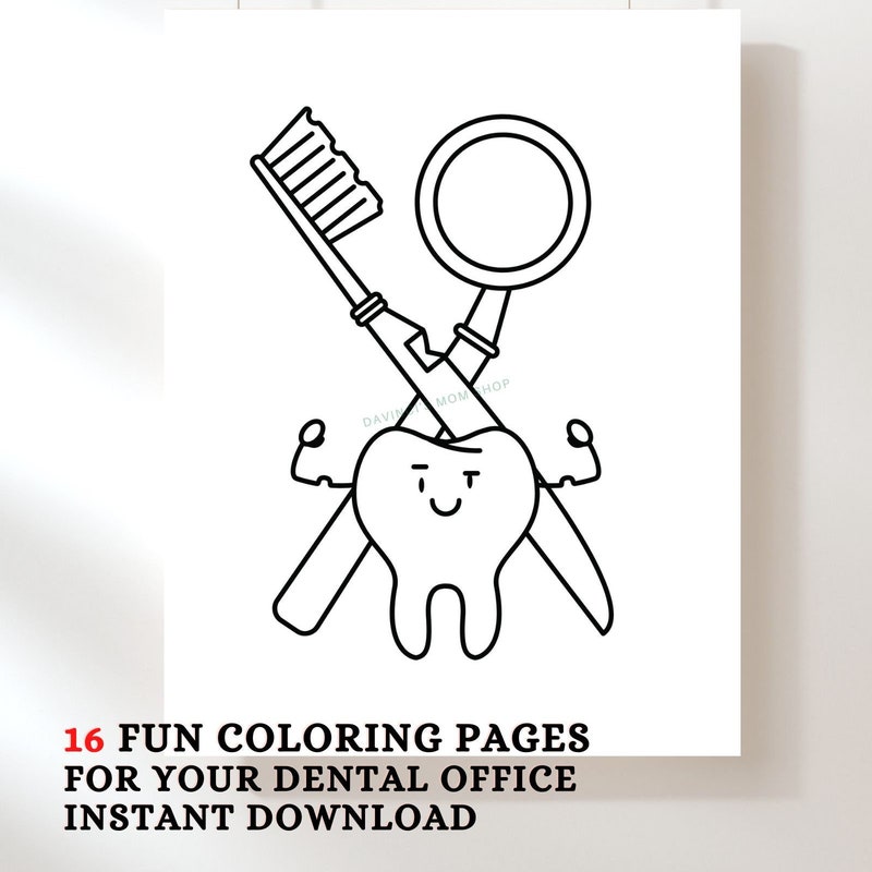 Dentist Coloring Book - Etsy
