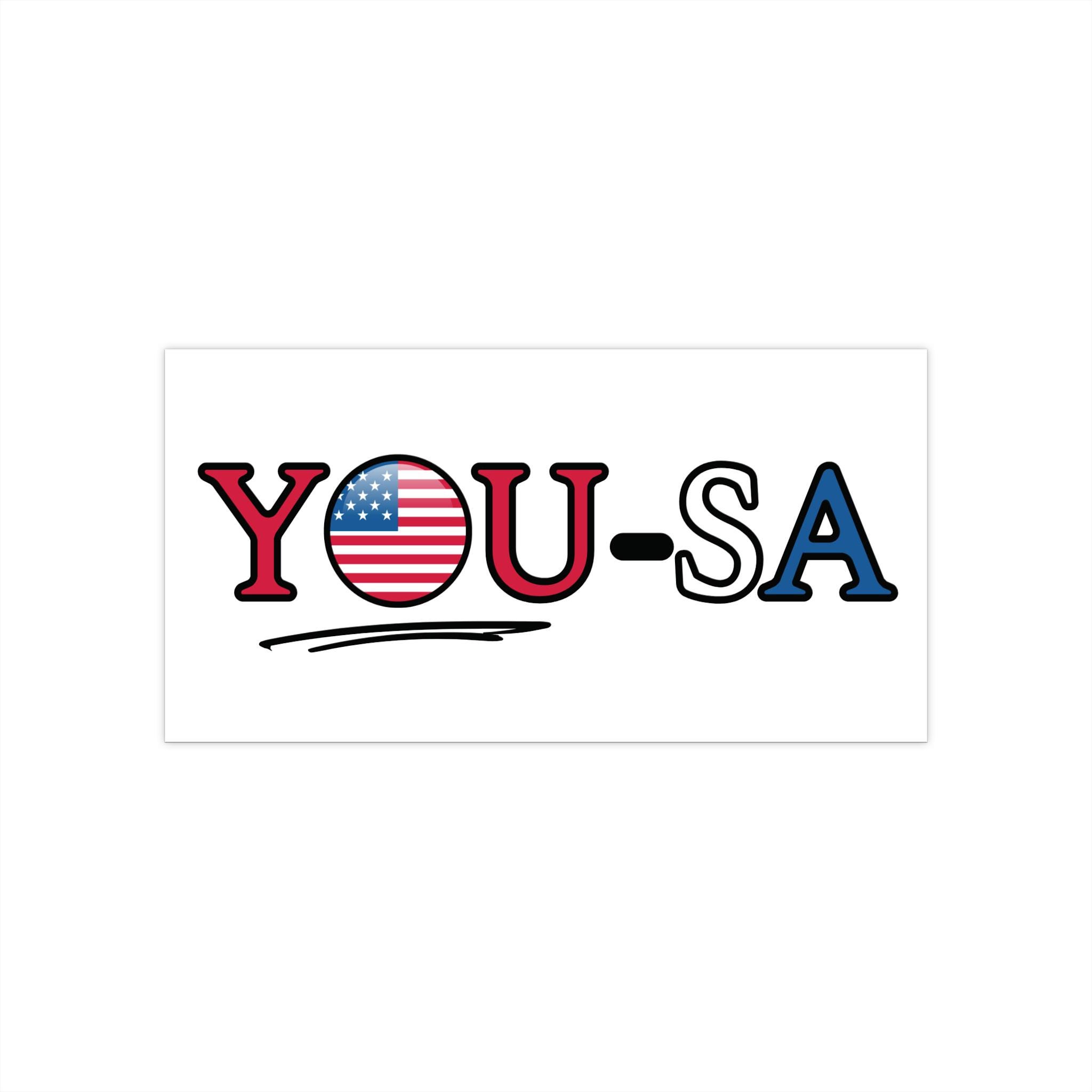 You-sa USA Bumper Sticker - Patriotic American Sticker - Etsy