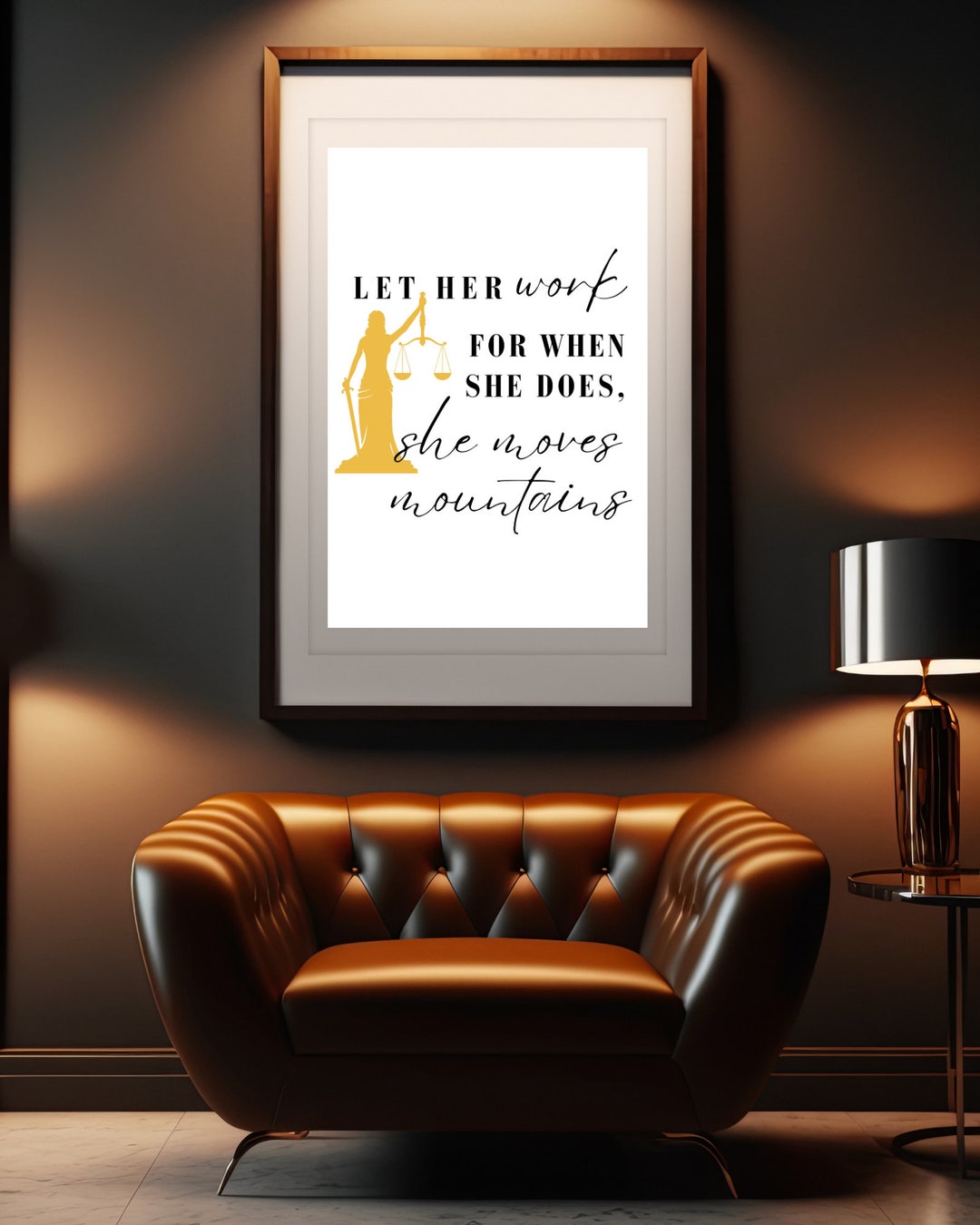 Let Her Work Lawyer Office Art Print | Office Decor | Printable Wall ...