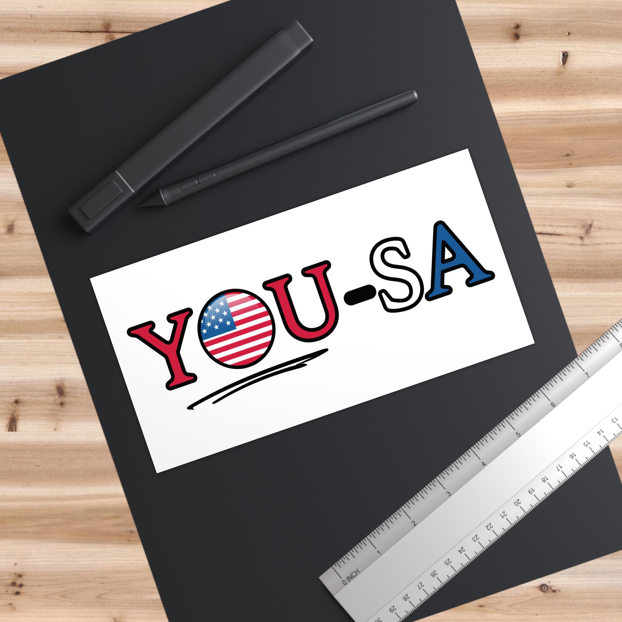 You-sa USA Bumper Sticker - Patriotic American Sticker - Etsy