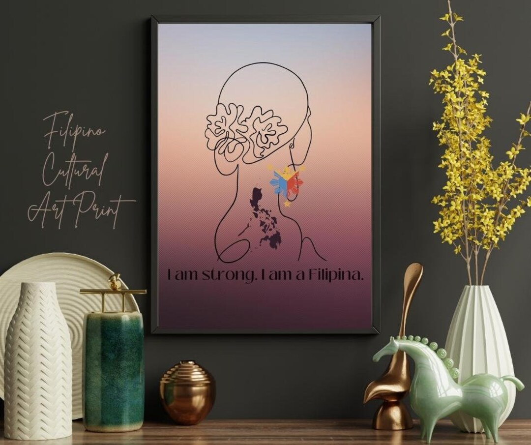 Strong Filipino Woman Portrait (with Quote) Art Print | Filipino Art ...