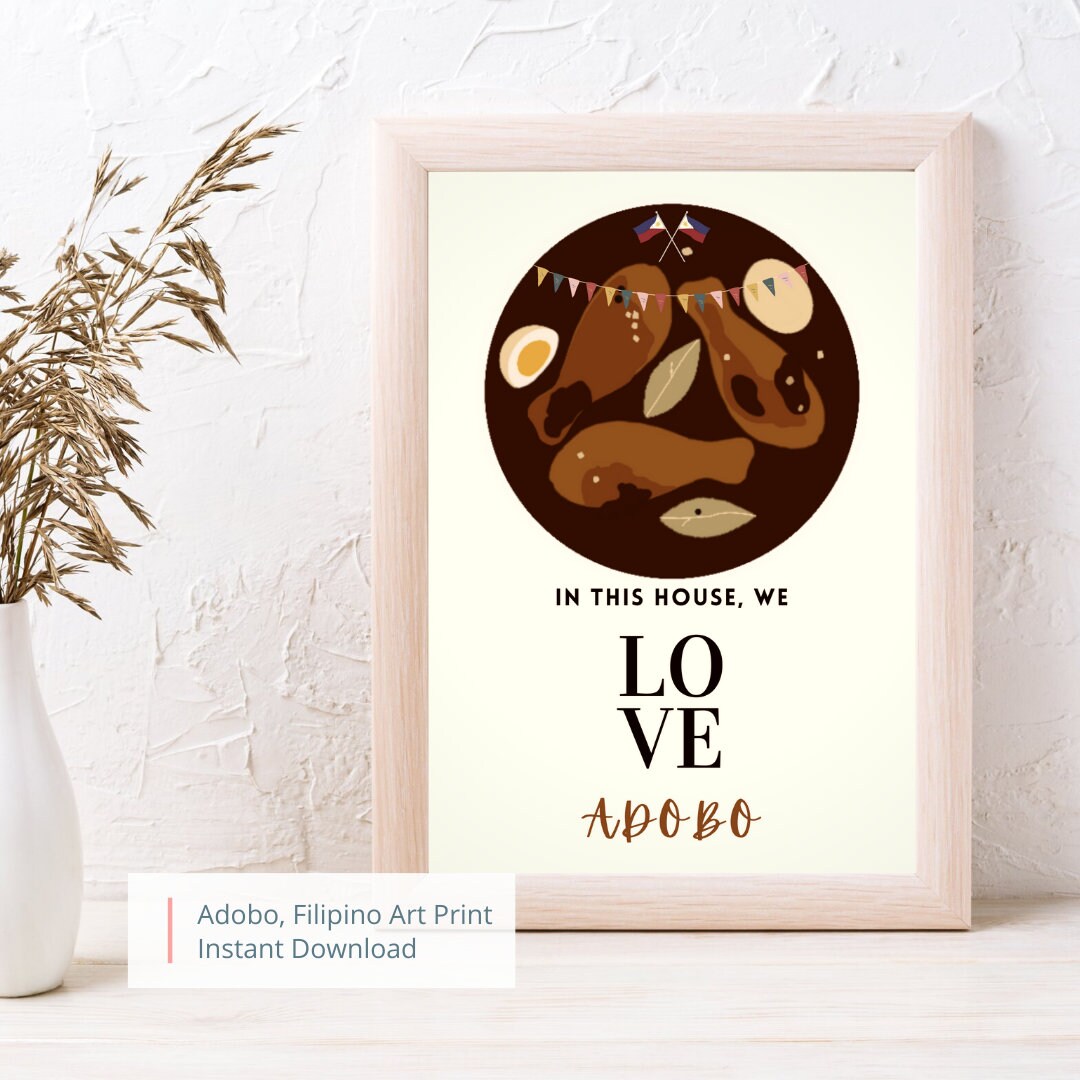 Love Adobo Art Print | Filipino Art Print | Philippines Decor ...