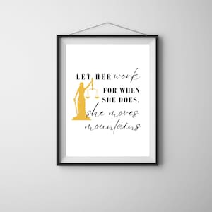 Let Her Work Lawyer Office Art Print | Office Decor | Printable Wall ...