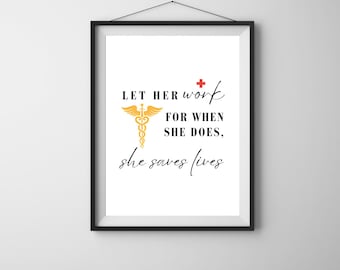 Let Her Work Lawyer Office Art Print | Office Decor | Printable Wall ...