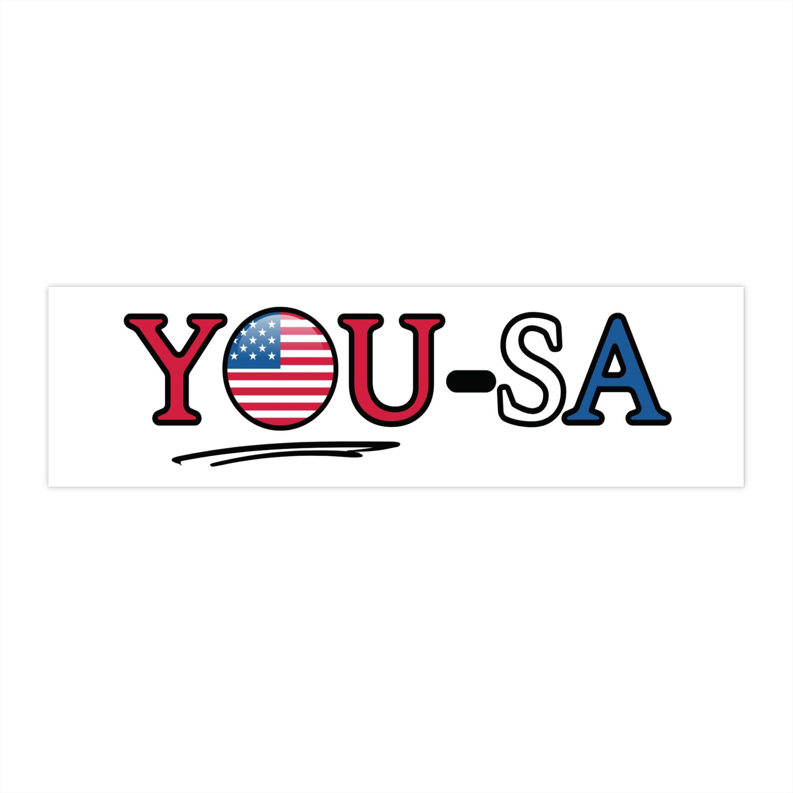 You-sa USA Bumper Sticker - Patriotic American Sticker - Etsy