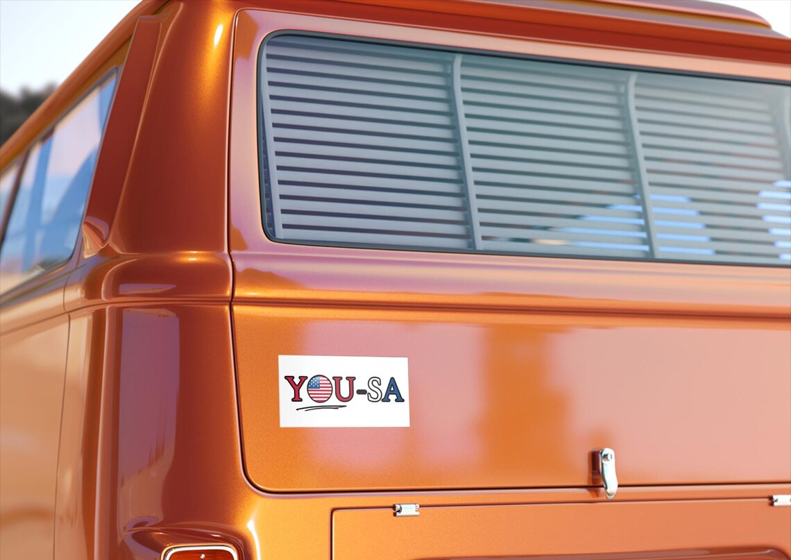 You-sa USA Bumper Sticker - Patriotic American Sticker - Etsy