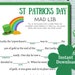 Printable St Patricks Day Mad Lib Game/fun St Patricks Day Games ...