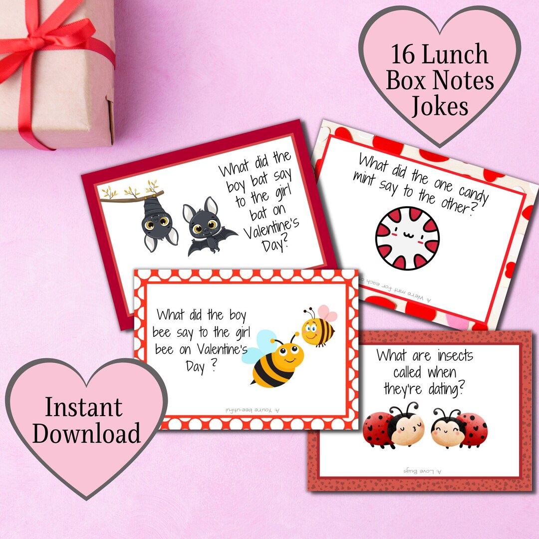 Valentines Lunch Notes/valentines Lunch Box Notes Printable for Kids ...