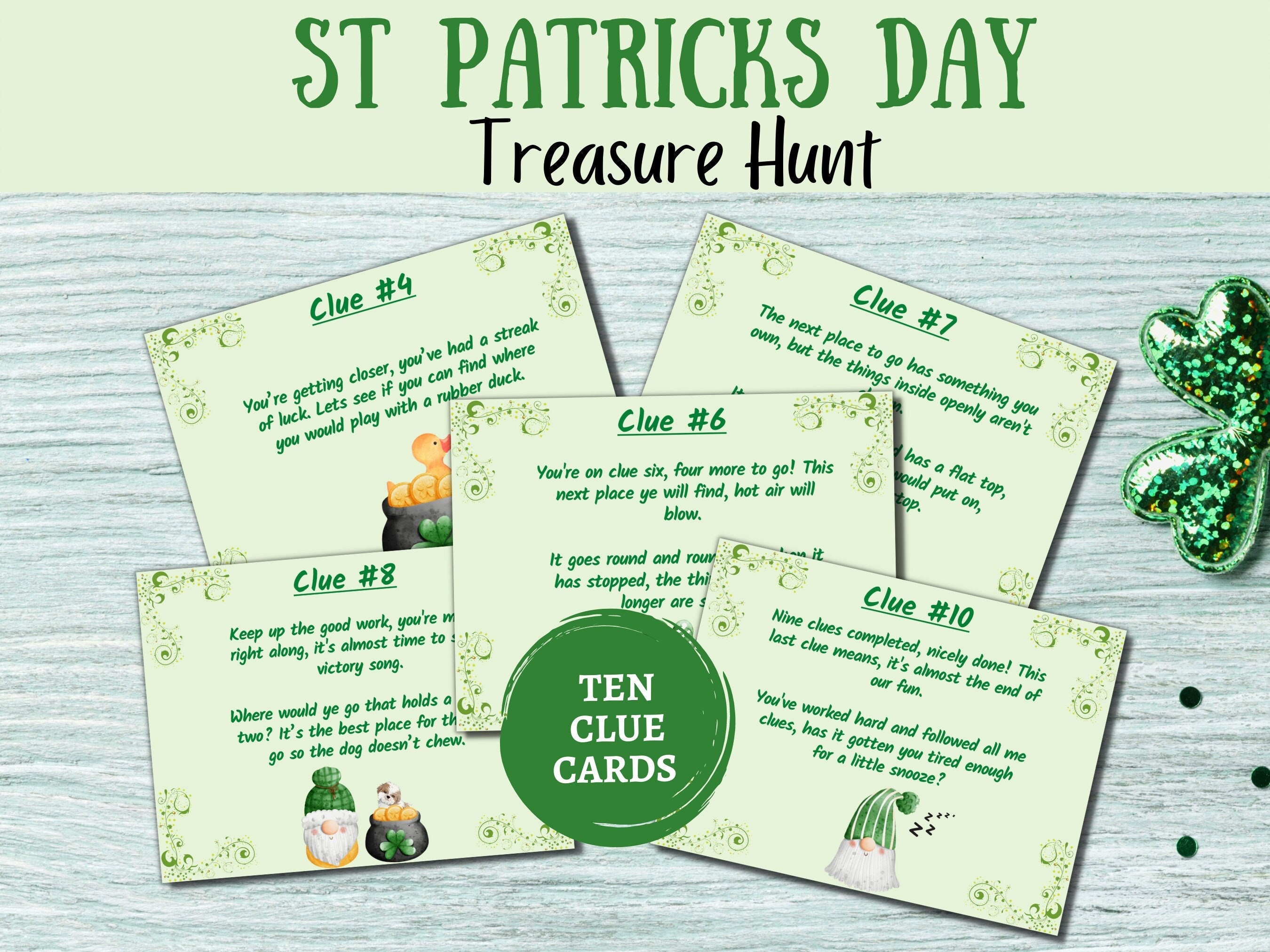 St Patricks Day Scavenger Hunt /printable St Patricks Day Games for ...