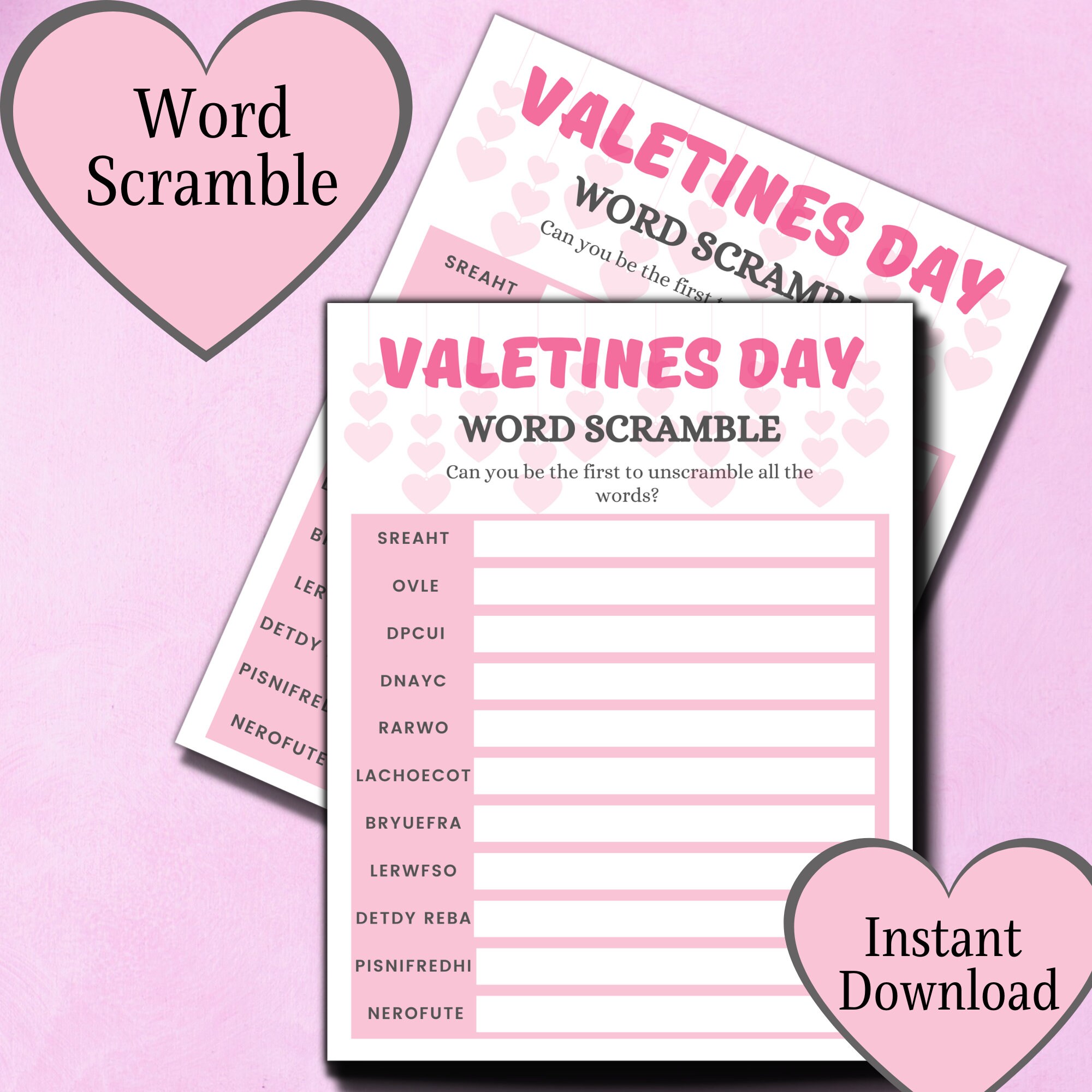 Printable Valentines Day Party Games Activities Bundle / Valentines ...